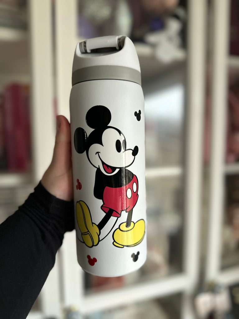 RTS 32 oz White Stainless Steel Water Bottle w/ Mouse Inspired ...